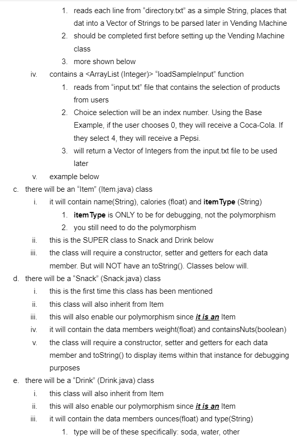 Solved Vending Machine Objectives: 1. Use the various | Chegg.com