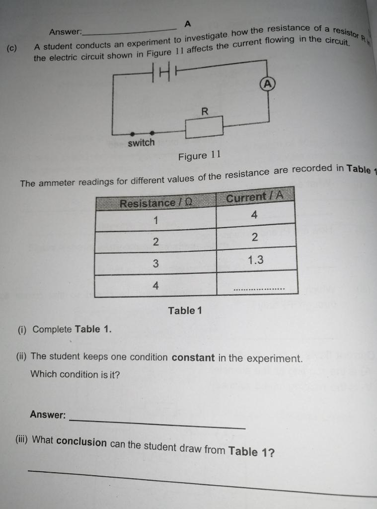 Solved Answer: A student conducts an experiment to | Chegg.com