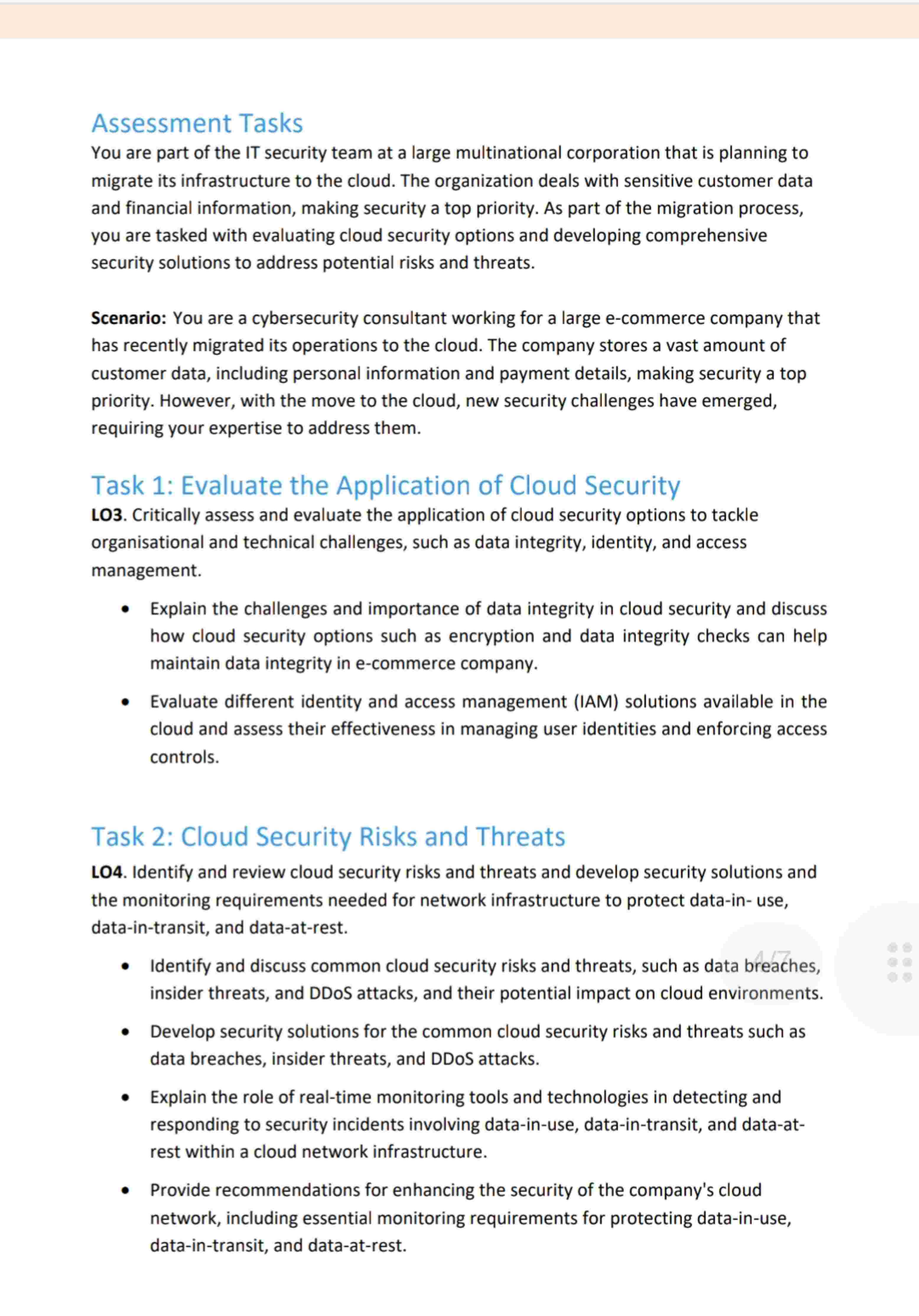 Solved Assessment TasksYou are part of ﻿the IT ﻿security | Chegg.com