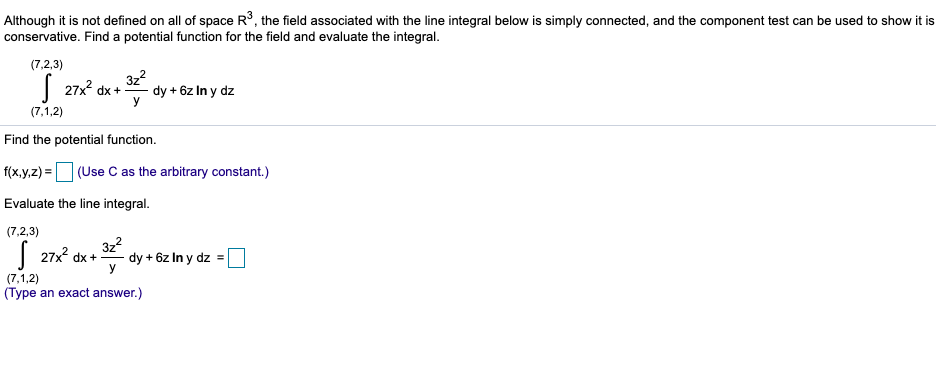 Solved Although it is not defined on all of space R', the | Chegg.com