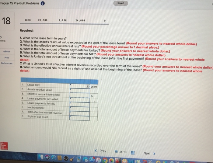 Solved Saved ?? apter 15 Pre-Built Problems 18 On January 1, | Chegg.com