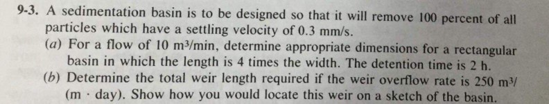 Solved weir overlow rate 9-8. A circular clarifier has a | Chegg.com