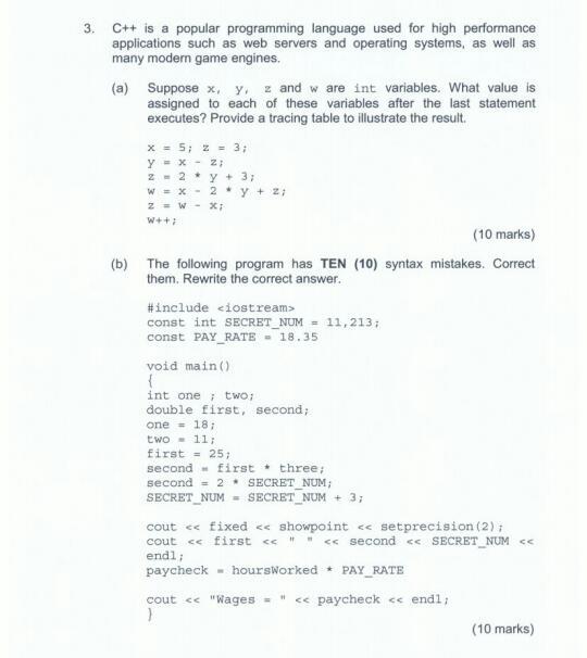 Solved 1. An expression is a sequence of operators and | Chegg.com