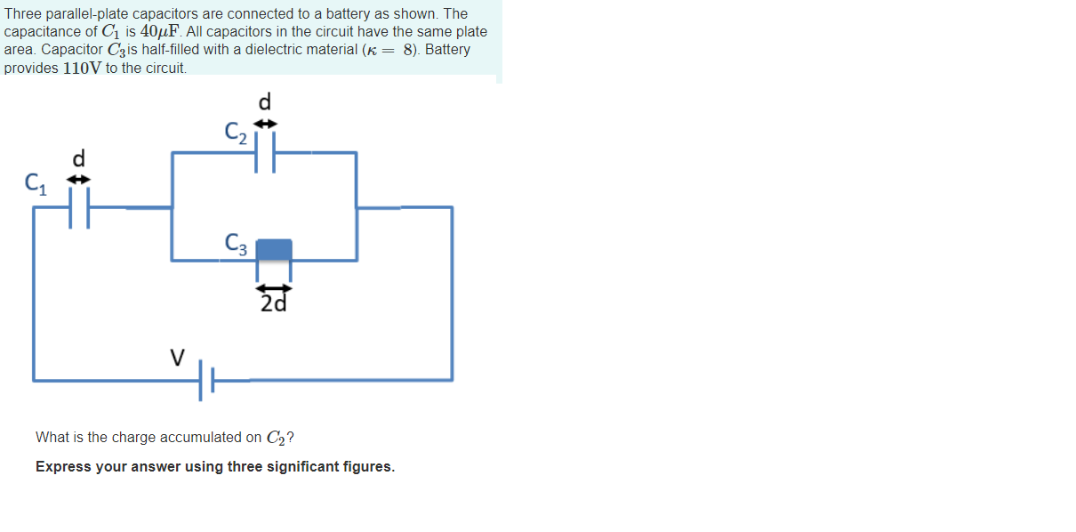 Solved Three parallel-plate capacitors are connected to a | Chegg.com