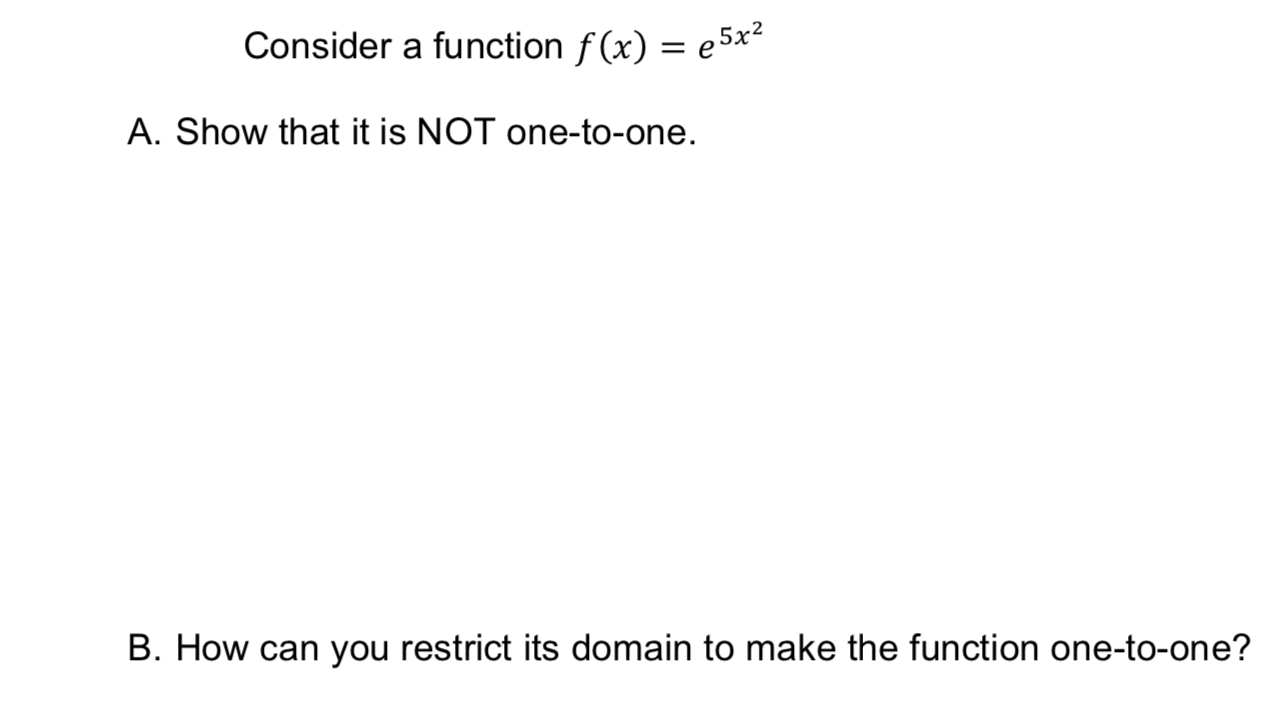Solved Consider a function f(x) = €5x2 A. Show that it is | Chegg.com