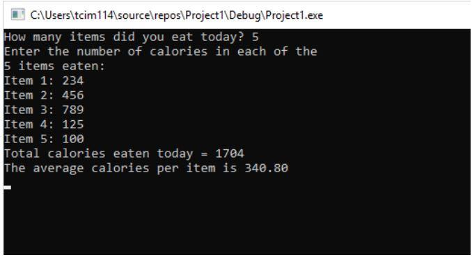Solved C:\Users\tcim 114 source repos\Project1\Debug | Chegg.com