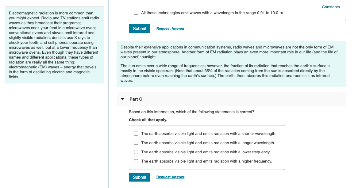 Solved Constants Constants Part B Which of the following | Chegg.com
