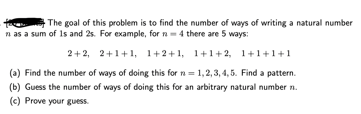 Solved The goal of this problem is to find the number of | Chegg.com