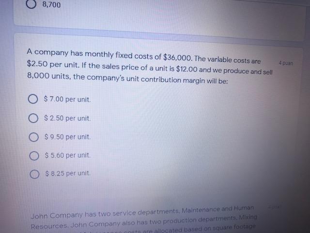 Solved Cesar Company has three product lines: A, B and C. | Chegg.com