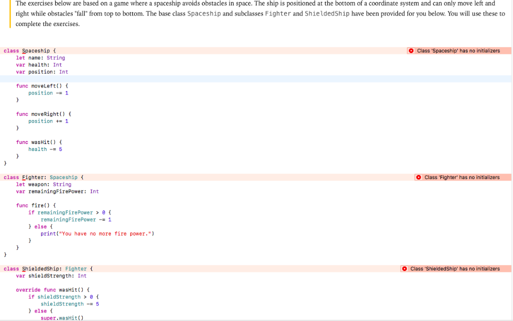 Solved Exercise Class Memberwise Initializers And 