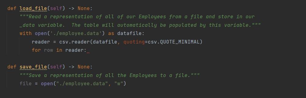 Solved 4. Complete the load_file(self) method in MainWindow. | Chegg.com