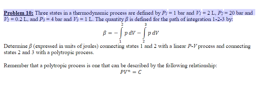 Solved Problem 10: Three states in a thermodynamic process | Chegg.com