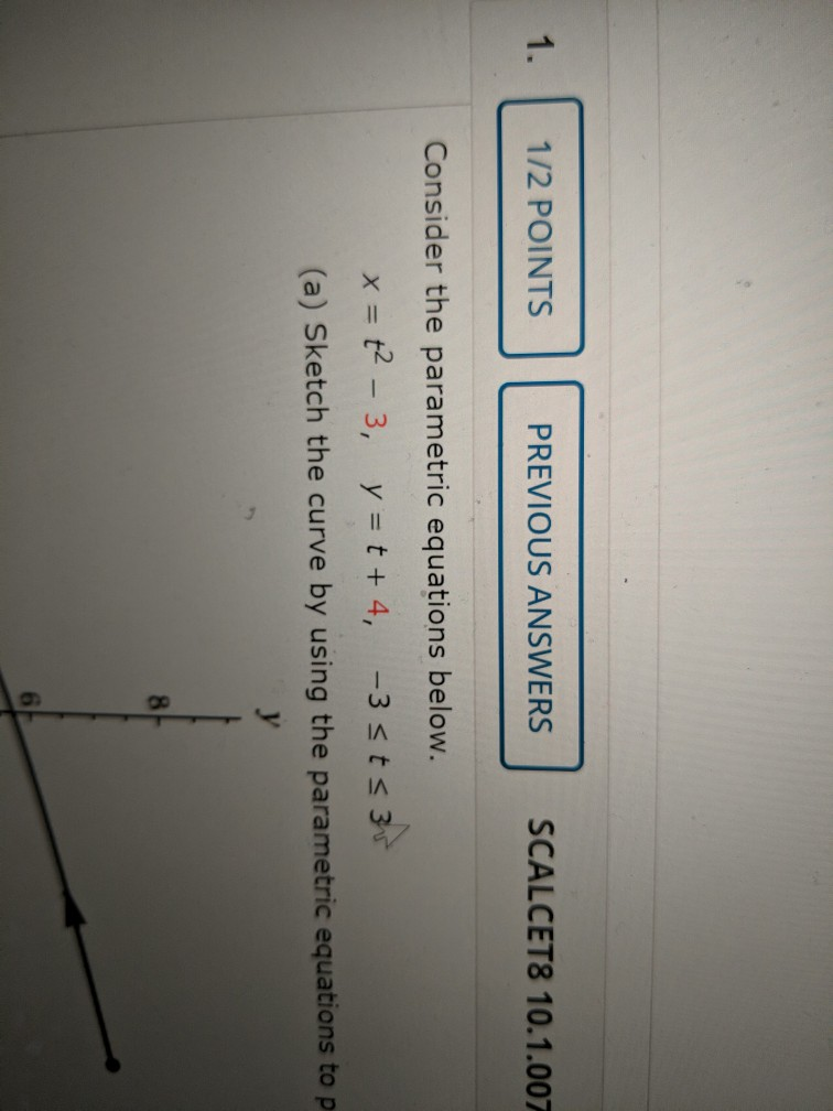 Solved 1/2 POINTS PREVIOUS ANSWERS SCALCET8 10.1.007 | Chegg.com