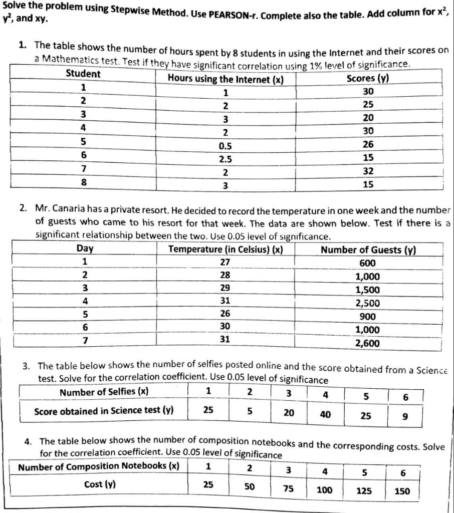 Solved Solve the problem using Stepwise Method. Use | Chegg.com