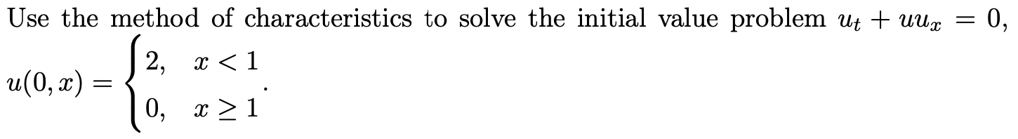 Solved = 0, Use the method of characteristics to solve the | Chegg.com