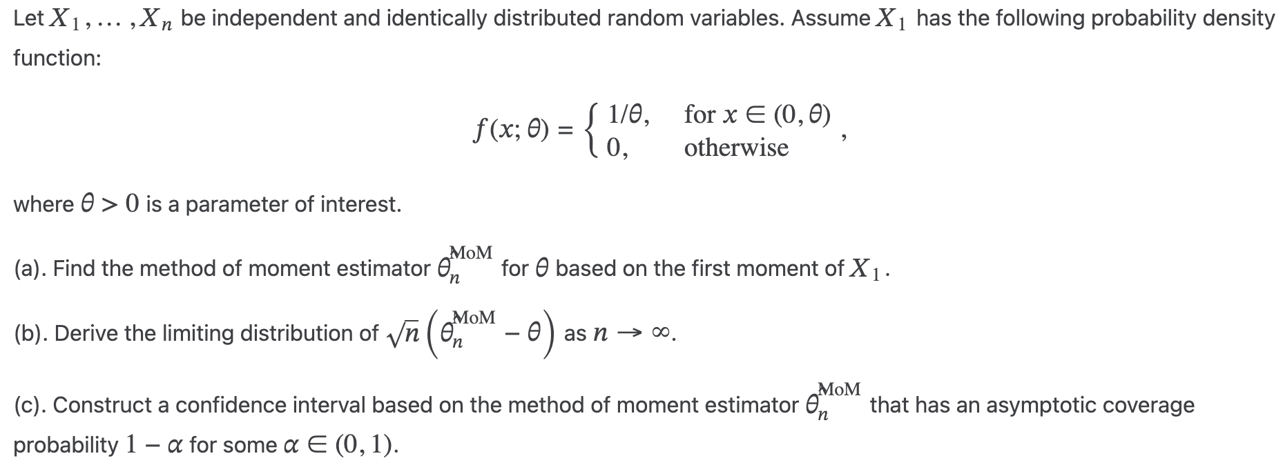 Solved Let x1,dots,xn be ﻿independent and identically | Chegg.com