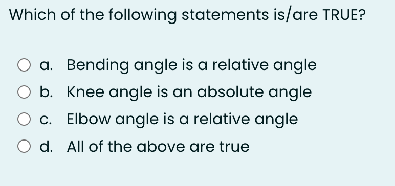 Solved Which of the following statements is/are TRUE? a. | Chegg.com