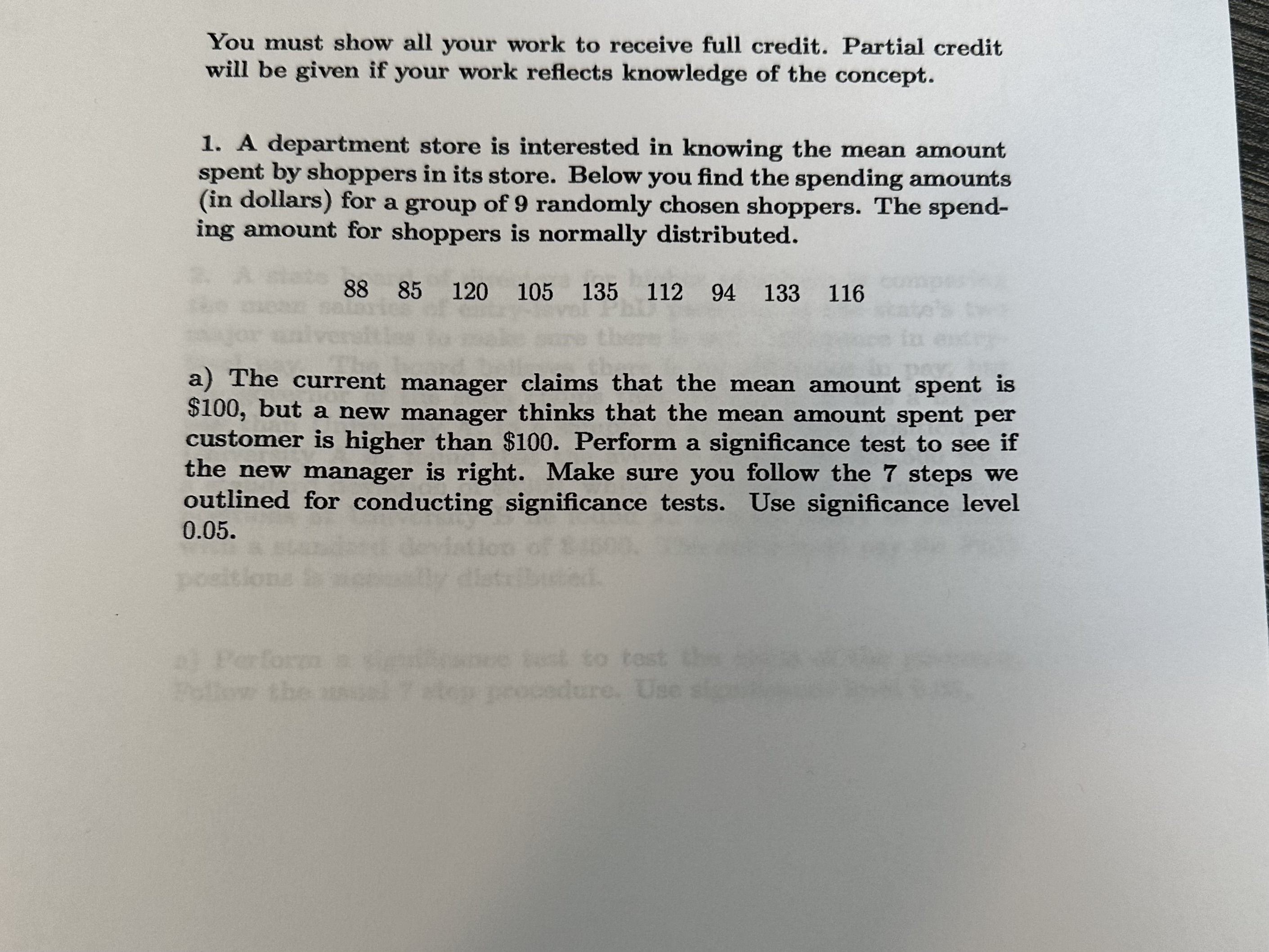 Solved b) Construct a 95% confidence interval for the mean | Chegg.com