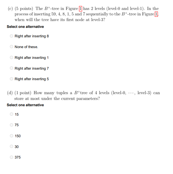 Solved (10 points) Consider the following B+-tree. Each leaf | Chegg.com