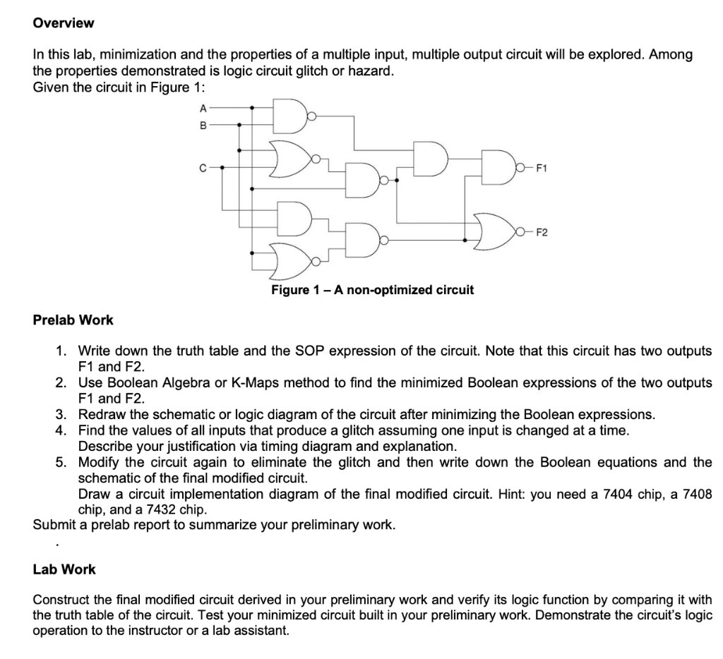 Solved In this lab, minimization and the properties of a | Chegg.com
