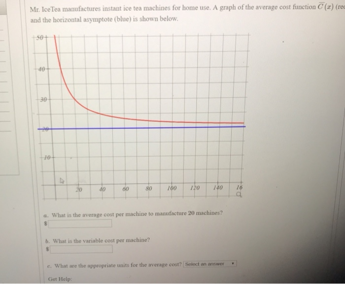 Solved Mr. IceTea manufactures instant ice tea machines for | Chegg.com