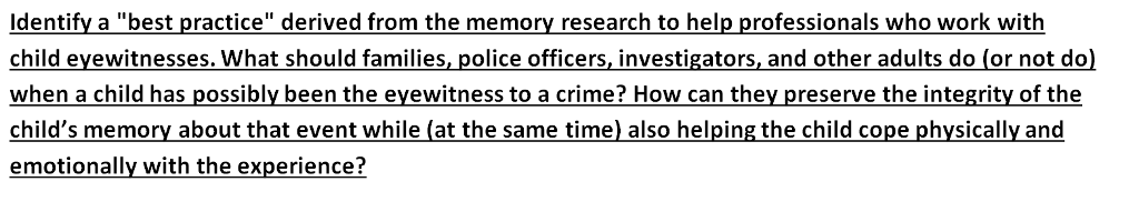 Solved ldentify a "best practice" derived from the memory | Chegg.com