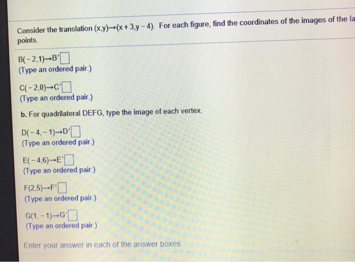 Solved Consider the translation (xy)(x+3y-4) For each | Chegg.com Solved Consider the translation (xy)(x+3y-4) For each | Chegg.com