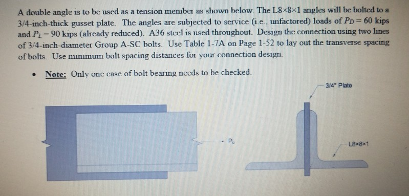 Solved Table 1-7A Workable Gages in Angle Legs, in. g) | 3 | Chegg.com