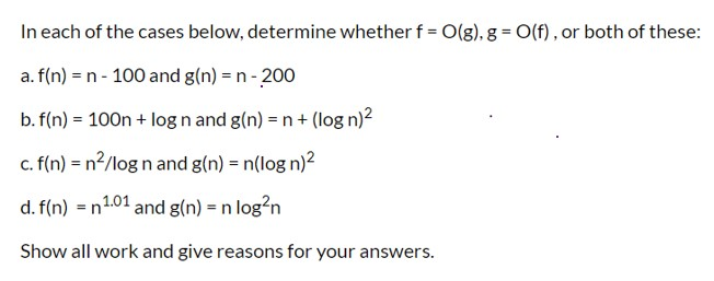 Solved In each of the cases below, determine whether f= | Chegg.com