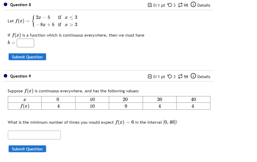 Solved Let F X 2 X 5 If X 3 8 X B If X 34 Chegg