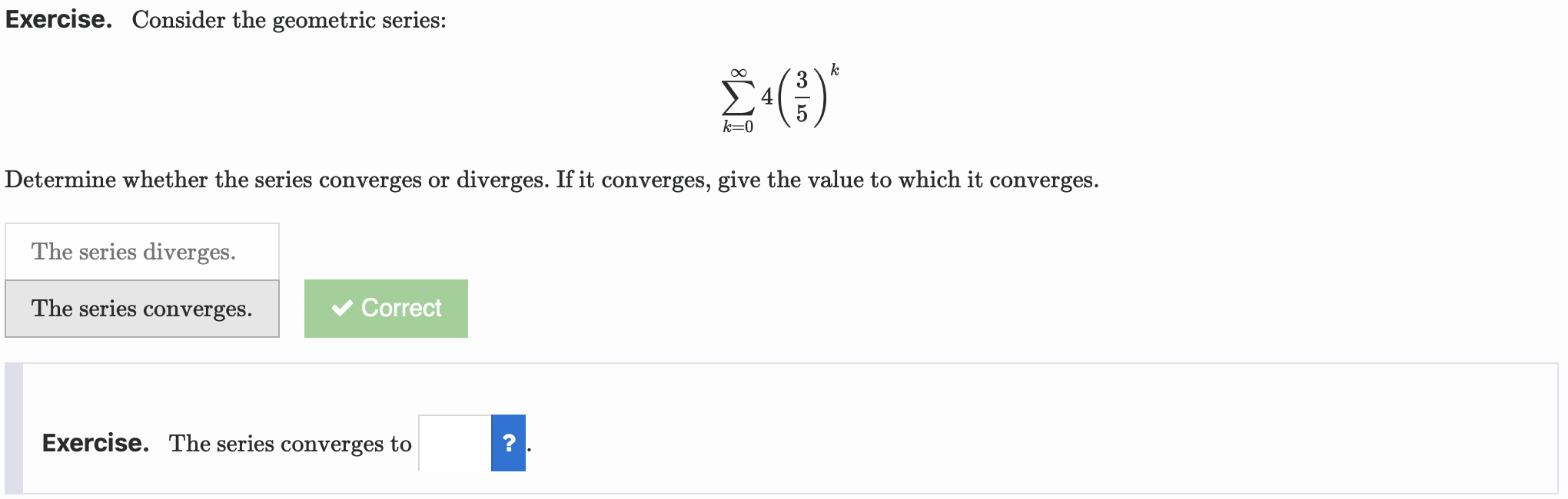 Solved Exercise. Consider the geometric | Chegg.com