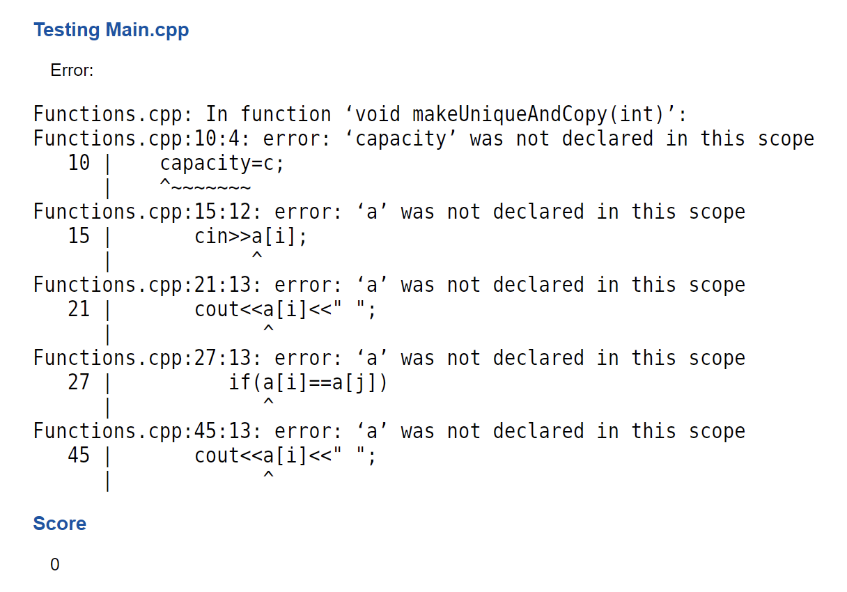 Solved Implement the function makeUniqueAndCopy() as a | Chegg.com