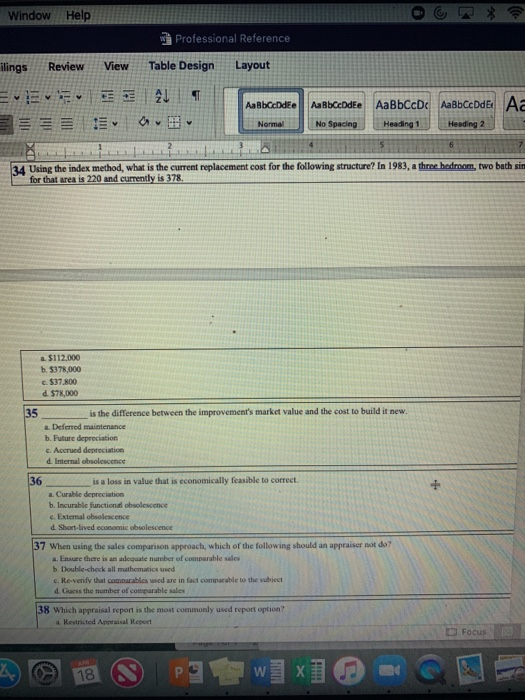 Solved Window Help Professional Reference ilings Review View | Chegg.com