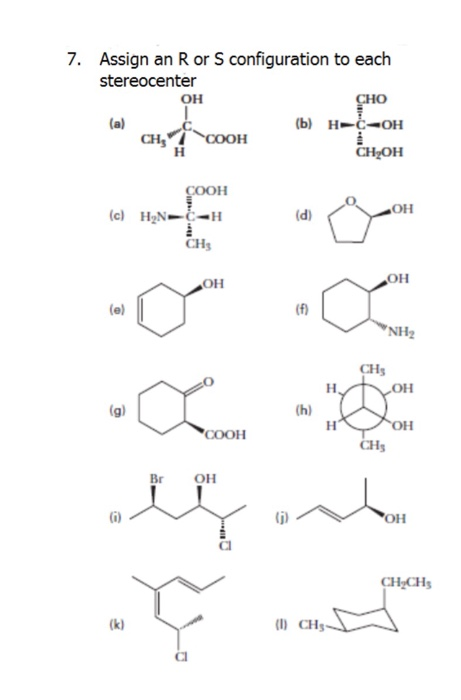 Solved Assign an R or S configuration to each stereocenter | Chegg.com