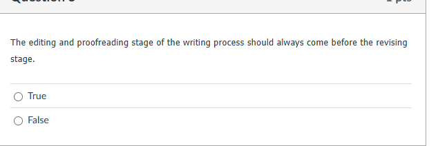 Solved The editing and proofreading stage of the writing | Chegg.com