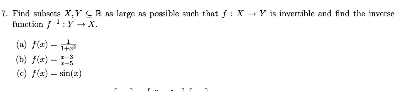 Solved Find subsets x,YsubeR as large as possible such that | Chegg.com