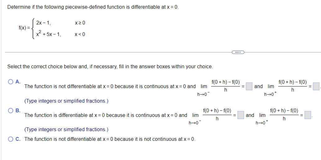 Solved Determine if the following piecewise-defined function | Chegg.com