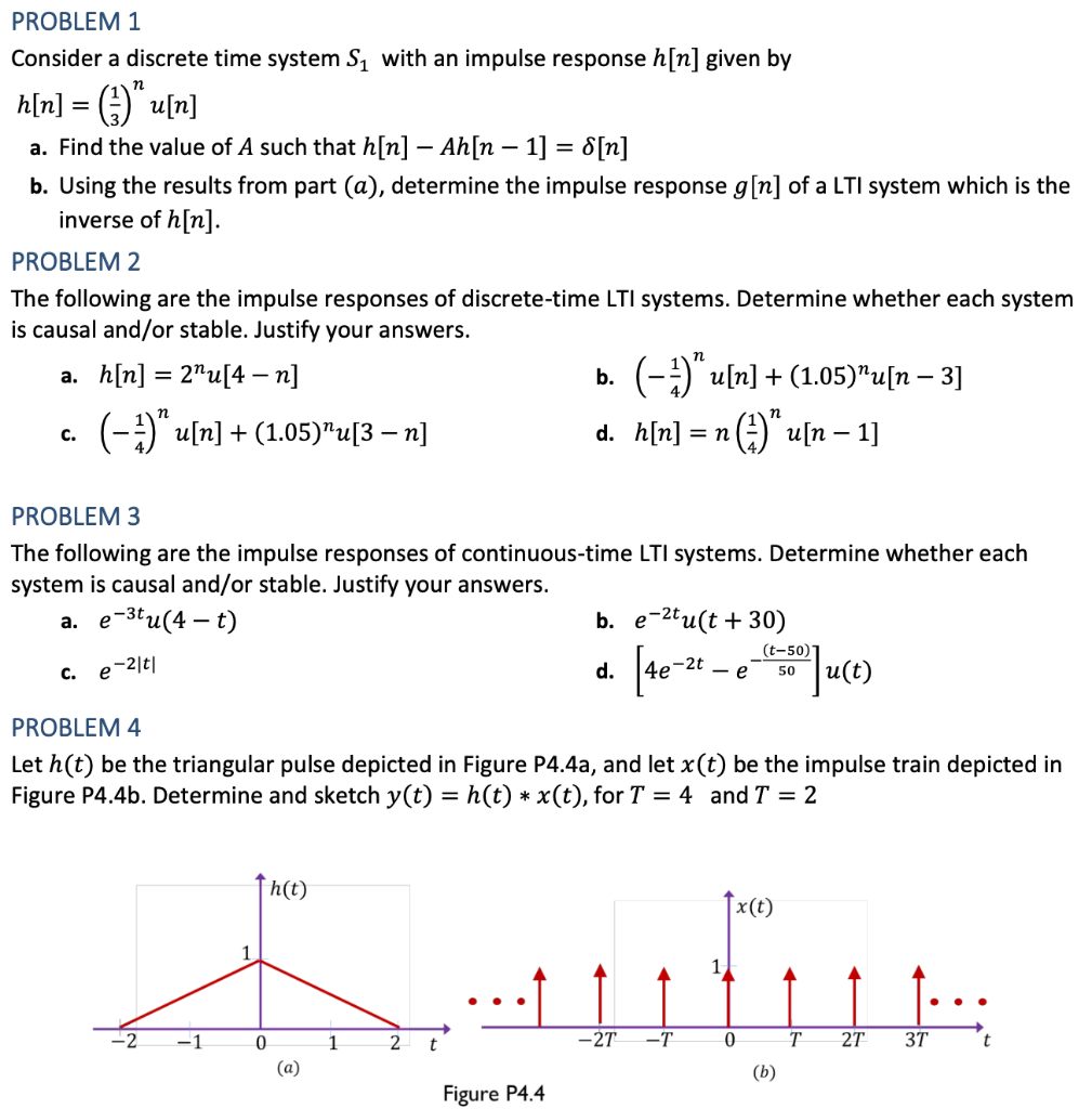 Solved Problem 1 Consider A Discrete Time System S1 With An