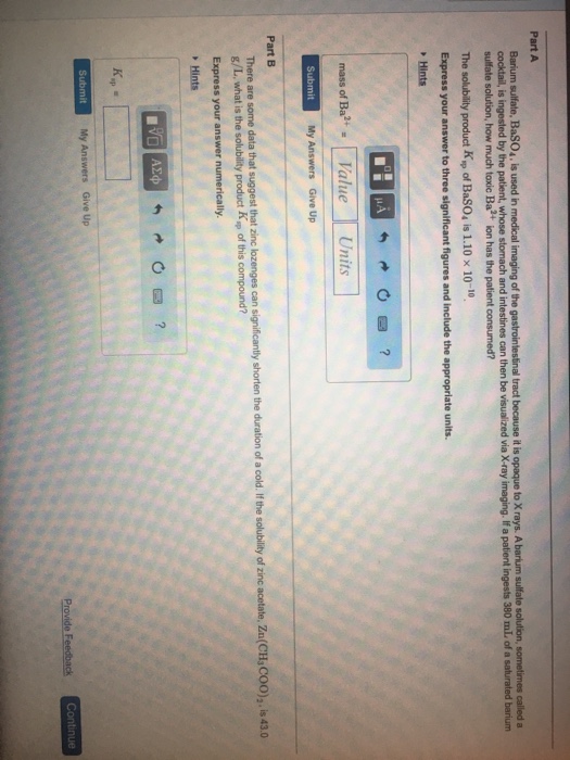 Solved Barium sulfate, BaSO_4, is used in medical imaging of | Chegg.com