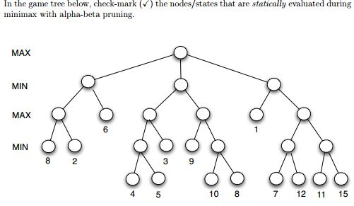 Solved In the game tree below, check-mark ( ) the | Chegg.com