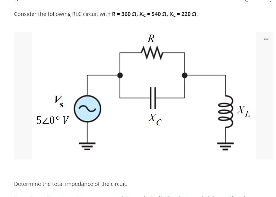 Solved Consider the following RLC circuit with | Chegg.com