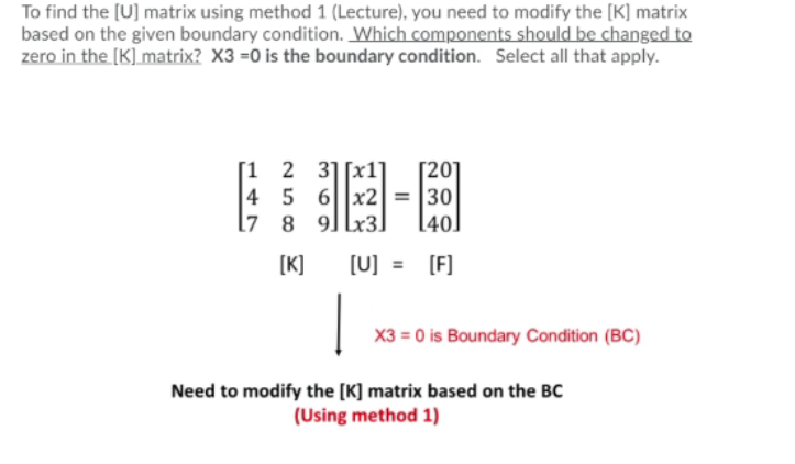 Solved To find the [U) matrix using method 1 (Lecture), you | Chegg.com
