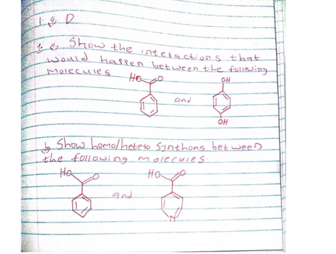 Solved is Show the interactions thatwould hhappen between | Chegg.com