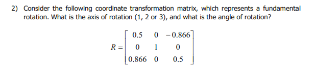 Solved 2) Consider the following coordinate transformation | Chegg.com