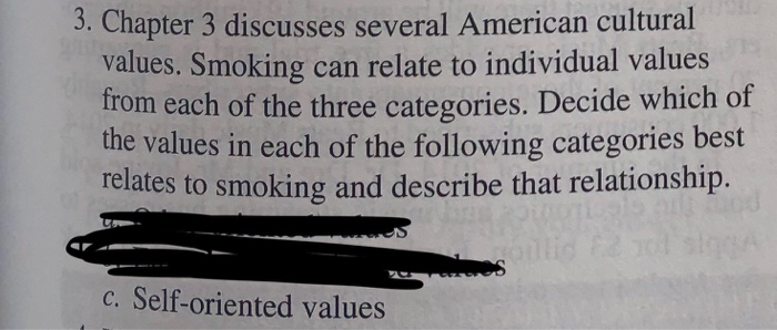Solved 3. Chapter 3 discusses several American cultural | Chegg.com