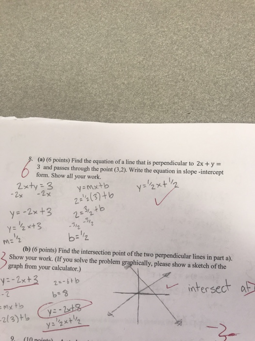How To Find The Equation Of A Perpendicular Line With Two Points ...