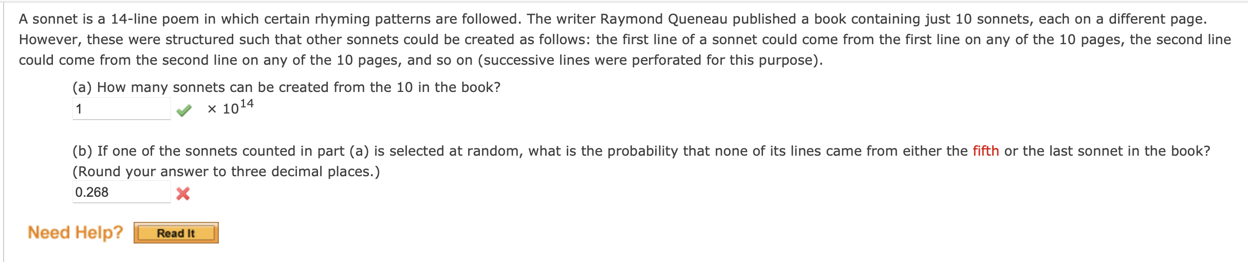 Solved A sonnet is a 14-line poem in which certain rhyming | Chegg.com