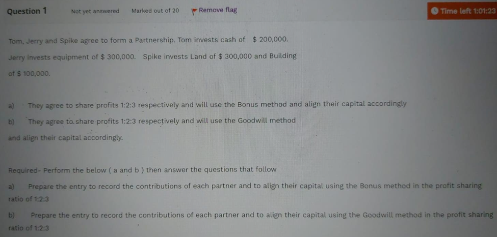 Solved Question to be answered :using the bonus method, who | Chegg.com