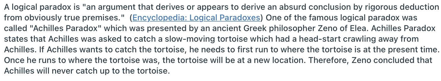 Solved A logical paradox is "an argument that derives or | Chegg.com