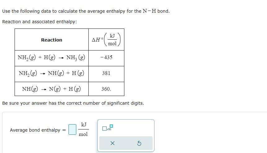Solved Use the following data to calculate the average | Chegg.com
